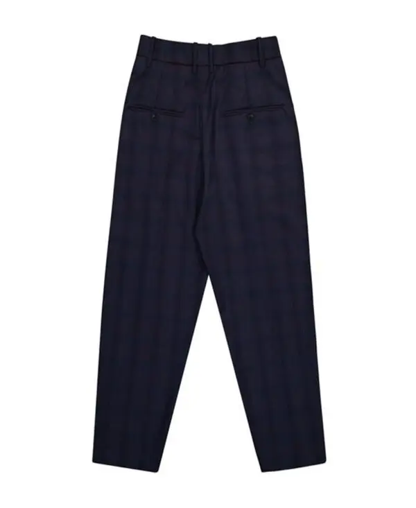 Isabel Marant Étoile Plaid Virgin Wool Trousers