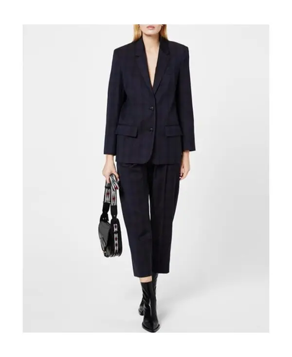 Isabel Marant Étoile Plaid Virgin Wool Trousers