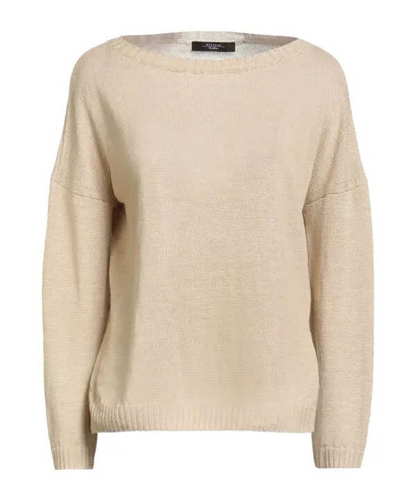 Max Mara Linen Scoop Neck Long Sleeve Jumper