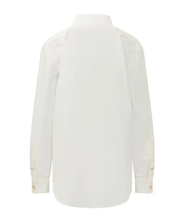 Alberta Ferretti Pleated Bib Front Blouse