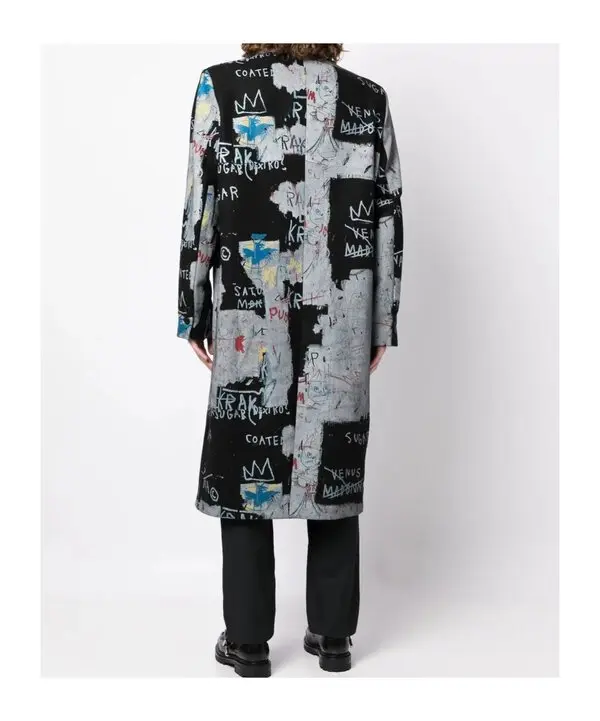 MISBHV Graphic-print Double-breasted Coat