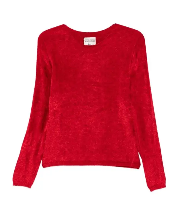 SEMICOUTURE Long-sleeved Knit Top - Red