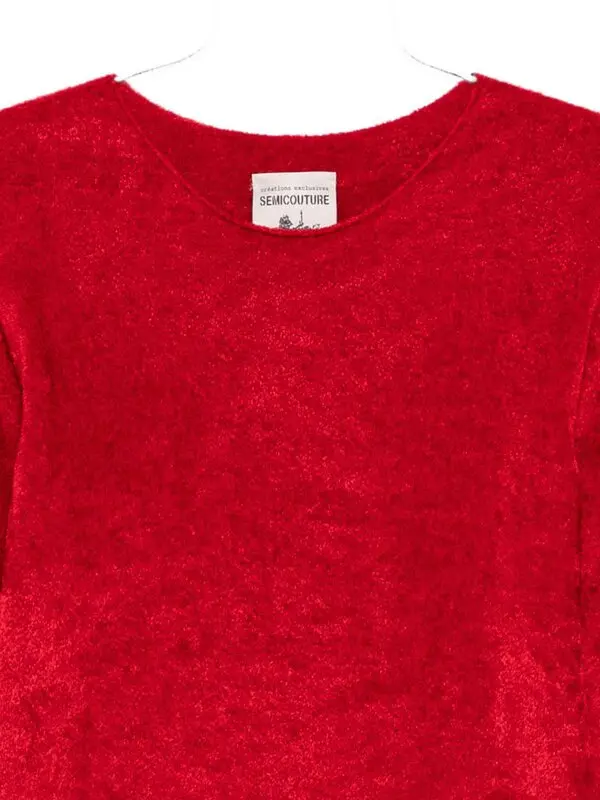 SEMICOUTURE Long-sleeved Knit Top - Red