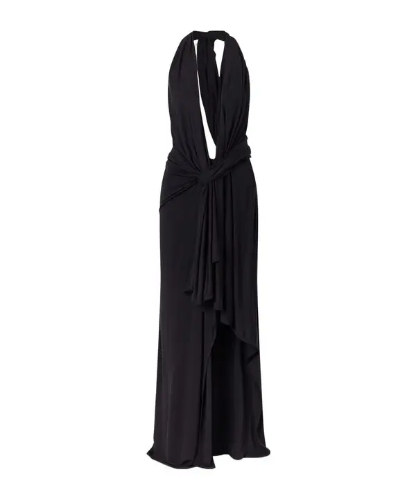 Christopher Esber Sleeveless V-neck Twisted Waist Maxi Dress