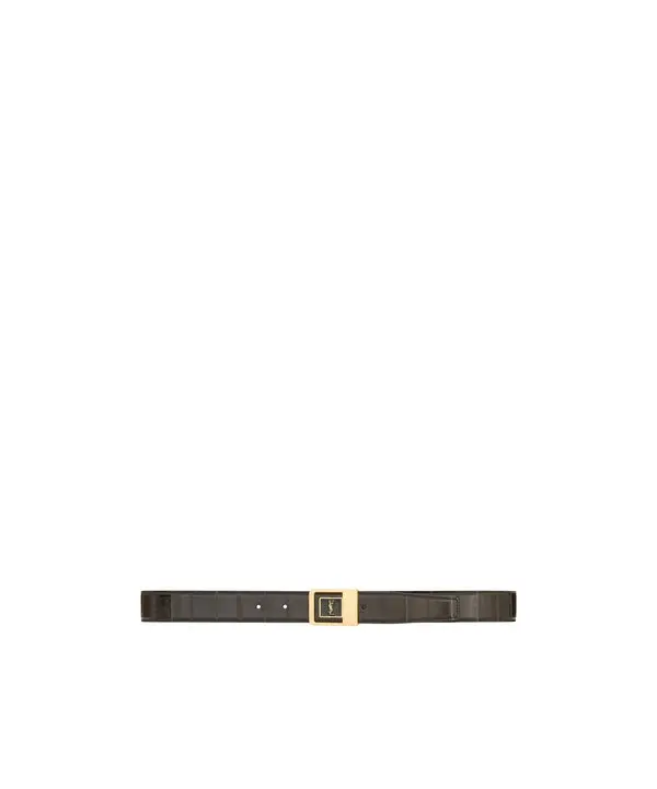 Saint Laurent Logo Belt - Black