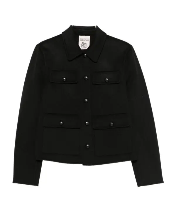 SEMICOUTURE Logo Casual Jacket - Black