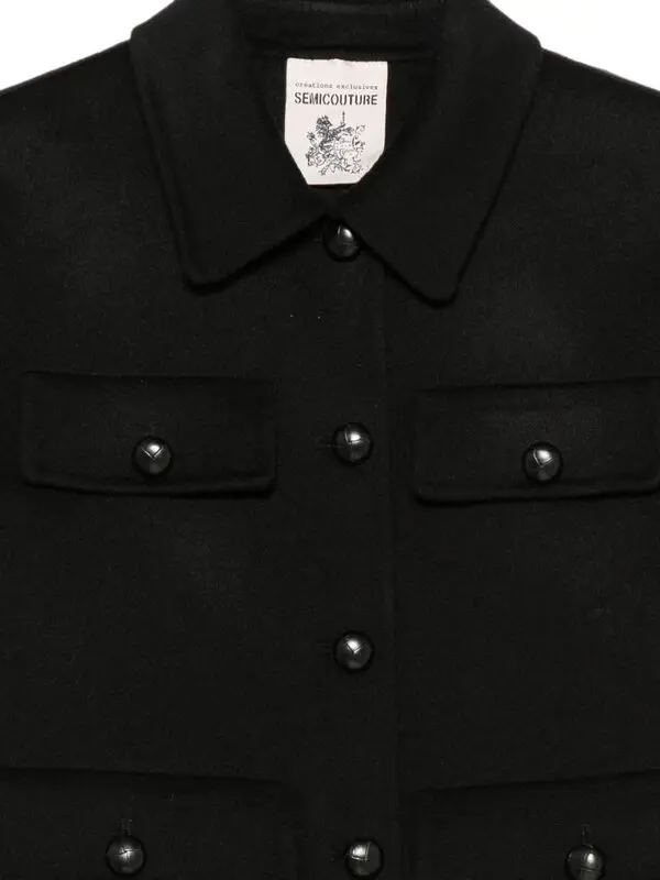 SEMICOUTURE Logo Casual Jacket - Black