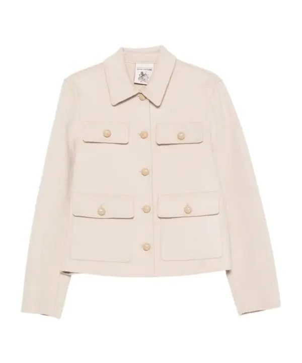 SEMICOUTURE Logo Casual Jacket - White