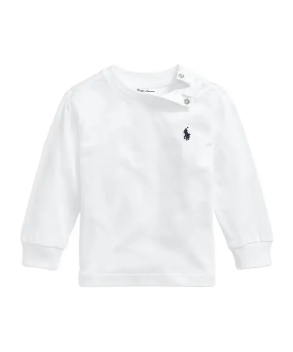 Ralph Lauren Crew Neck Sweatshirt With Embroidered Logo - White