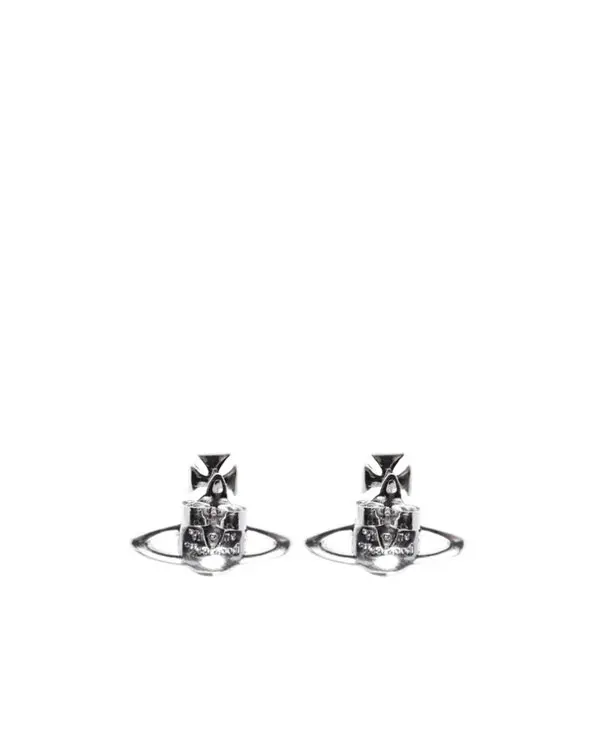 VIVIENNE WESTWOOD Silver Orb Logo Earrings