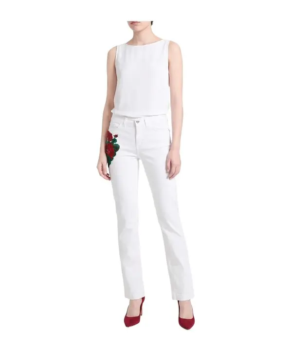 Dolce & Gabbana Solid Color Straight Leg Pants