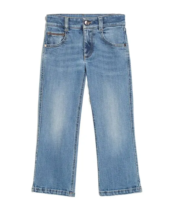 Brunello Cucinelli Monili Embellished Flared Denim Trousers
