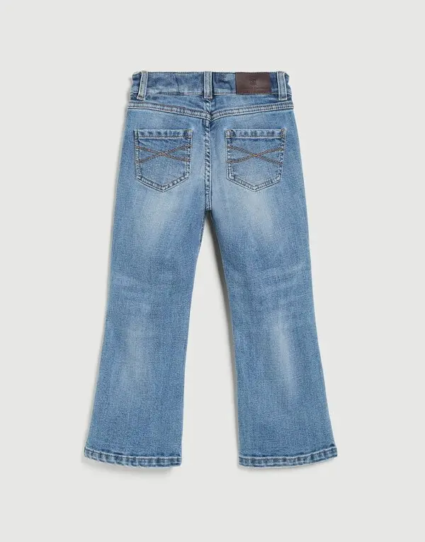 Brunello Cucinelli Monili Embellished Flared Denim Trousers