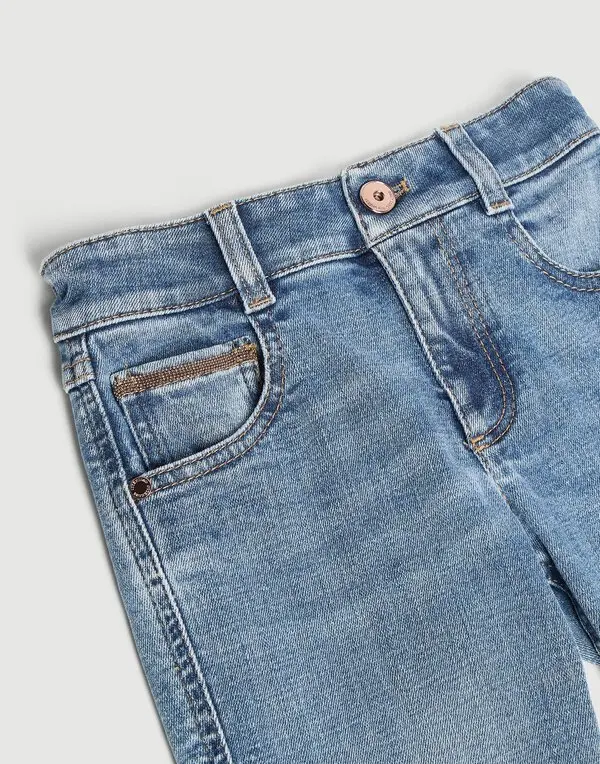 Brunello Cucinelli Monili Embellished Flared Denim Trousers