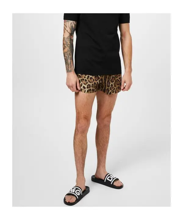 Dolce & Gabbana Leopard Print Swim Shorts
