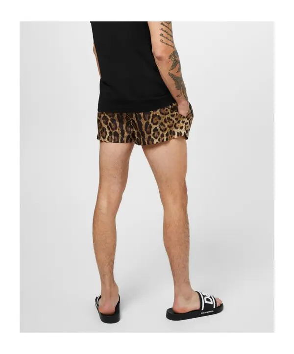Dolce & Gabbana Leopard Print Swim Shorts