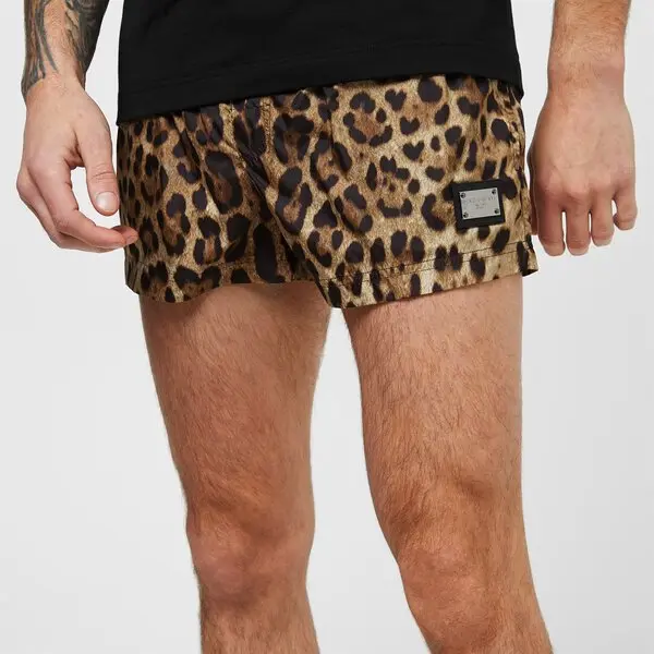 Dolce & Gabbana Leopard Print Swim Shorts