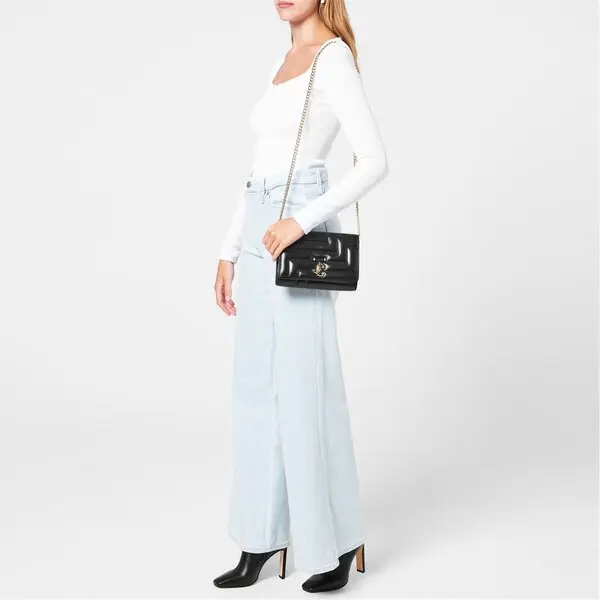 JIMMY CHOO Logo Quilted Shoulder Bag
