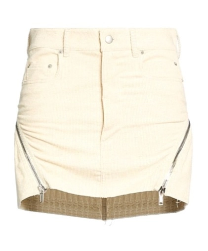 Rick Owens Corduroy A-line Skirt - White