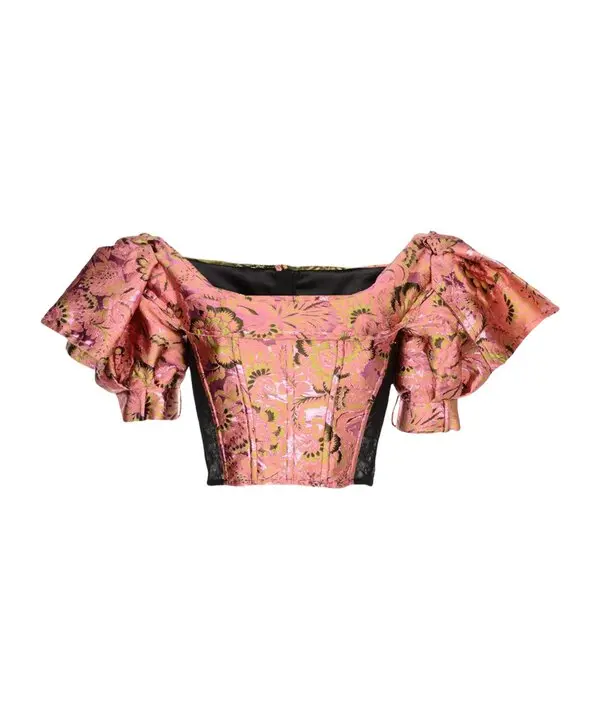 Dolce & Gabbana Floral Jacquard Corset Top