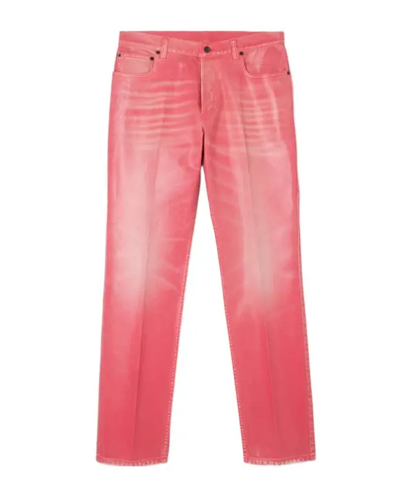 Burberry Slim Coated Jeans With Equestrian Motifs