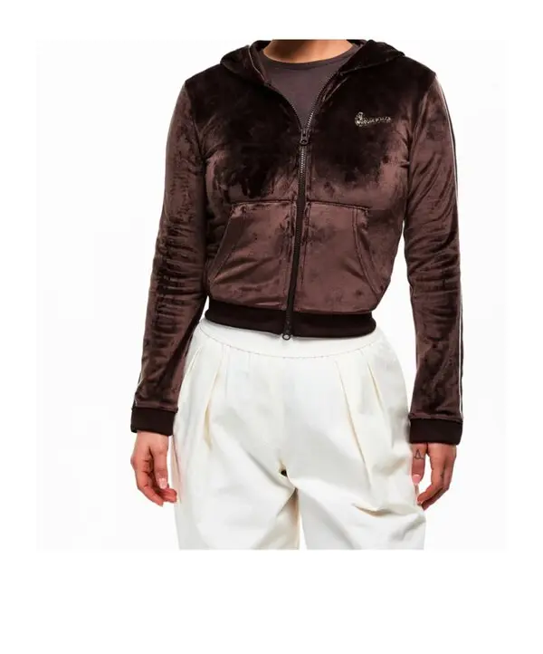 Nike Hooded Zip-up Velour Sweatshirt