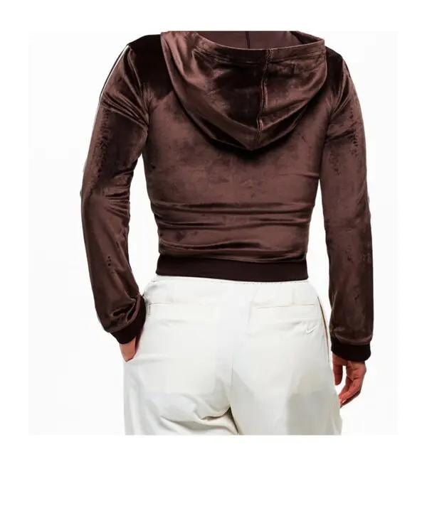 Nike Hooded Zip-up Velour Sweatshirt