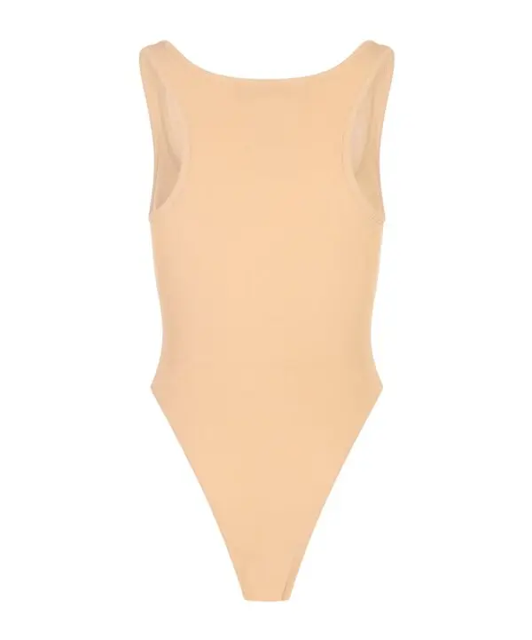 Dsquared2 Ribbed Knit Logo Plaque Bodysuit