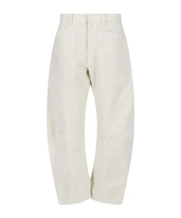 NILI LOTAN Tailored Trousers With Patch Pockets - White