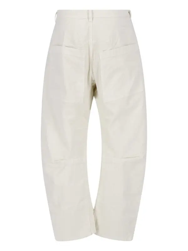 NILI LOTAN Tailored Trousers With Patch Pockets - White