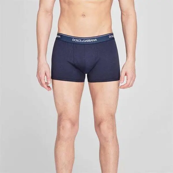 Dolce & Gabbana Plain Cotton Stretch Boxers, 2-pack
