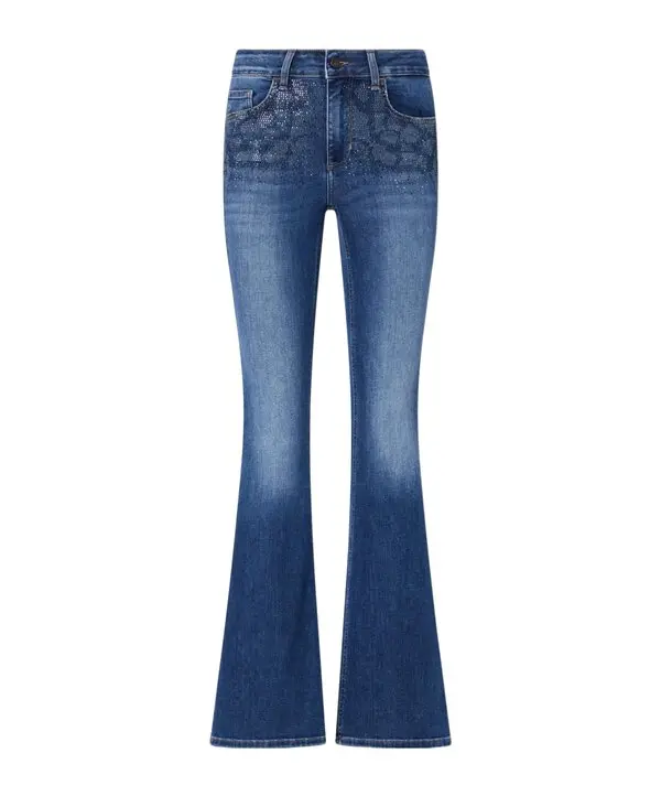 Liu Jo Bootcut Jeans With Rhinestone Embellishments
