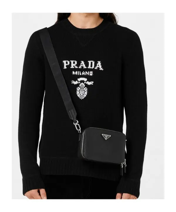 Prada Logo Virgin Wool & Cashmere Blend Sweater