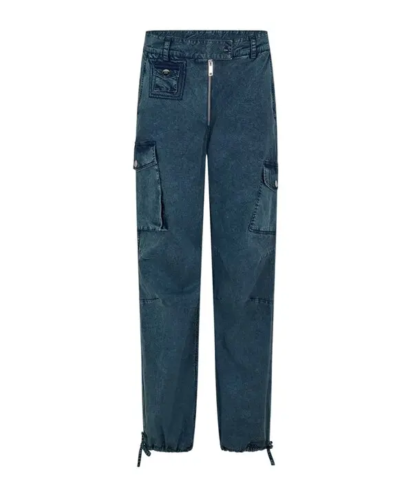 GANNI Cotton Straight Leg Cargo Trousers
