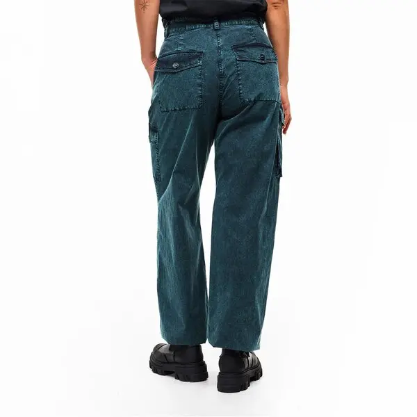 GANNI Cotton Straight Leg Cargo Trousers