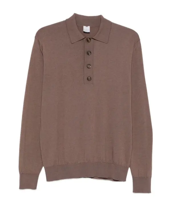 Eleventy Long-sleeve Polo Shirt