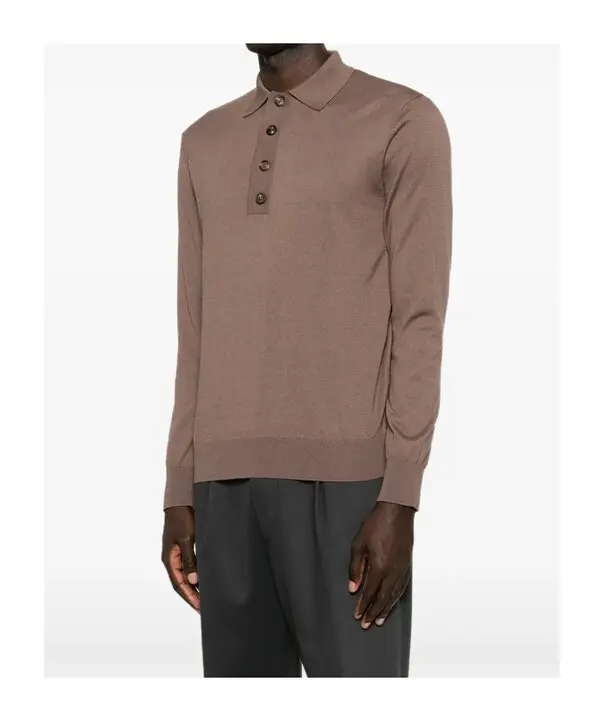 Eleventy Long-sleeve Polo Shirt