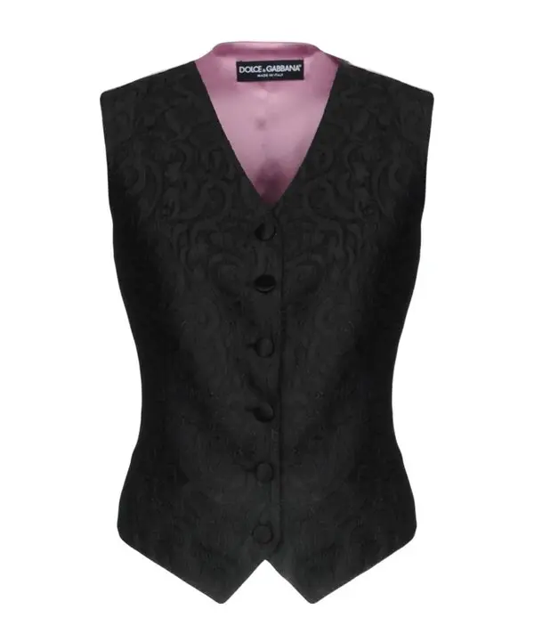 Dolce & Gabbana Solid Sleeveless V-neck Waistcoat