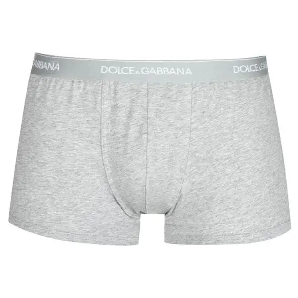 Dolce & Gabbana Plain Cotton Stretch Boxers, 2-pack