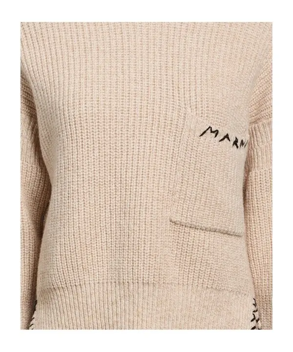 Marni Solid Color Wool Knit Sweater