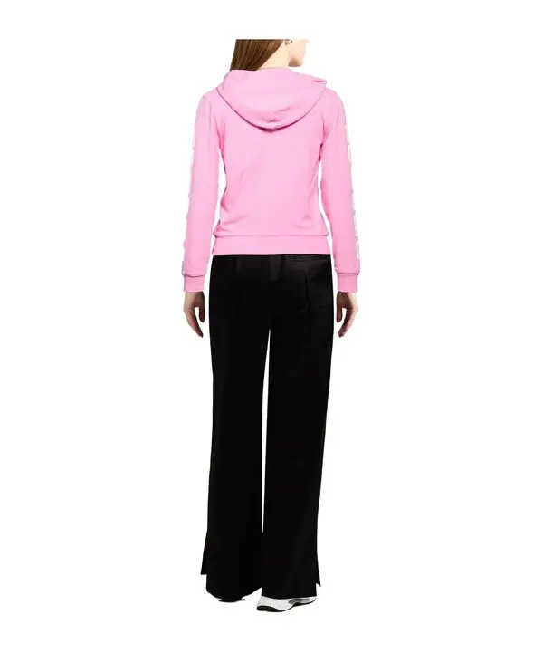 Balenciaga Long Sleeve Hooded Zip Sweatshirt With Print