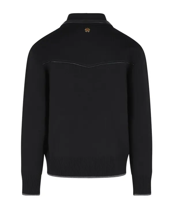 Amiri Long Sleeve Zip-up Jacket With Pointed Collar