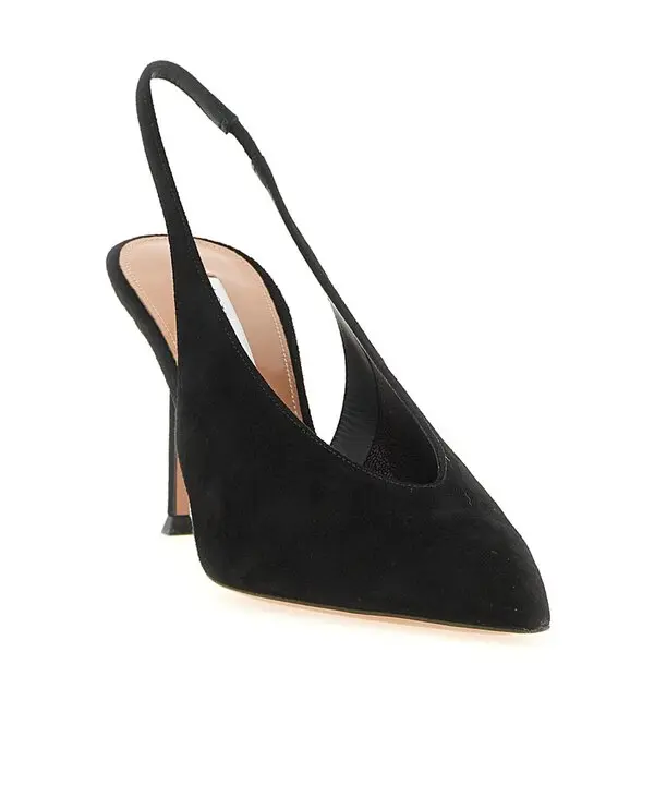 AQUAZZURA Voltaire Slingback Stiletto Pumps - Black