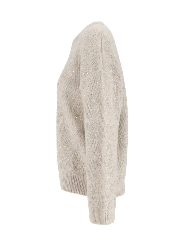 Peserico Diamond-knit Crewneck Jumper
