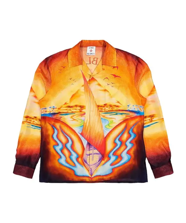 Casablanca Graphic Printed Long-sleeved Shirt