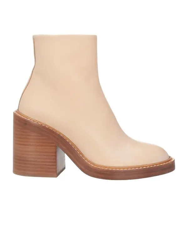 Chloé Minimalist Leather Ankle Boots