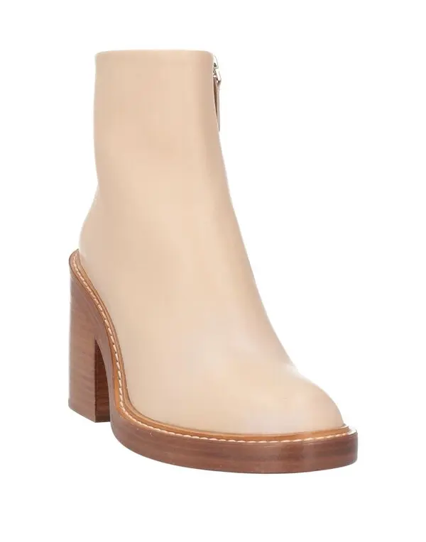 Chloé Minimalist Leather Ankle Boots