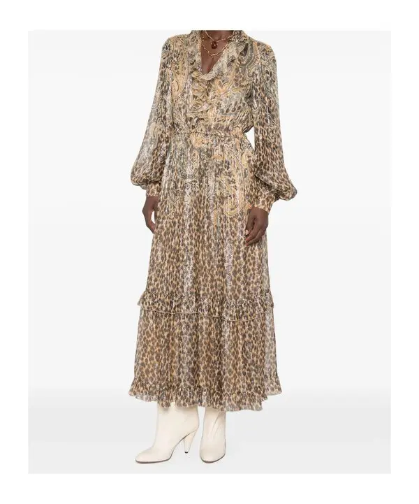 Etro Paisley Leopard-print Maxi Dress