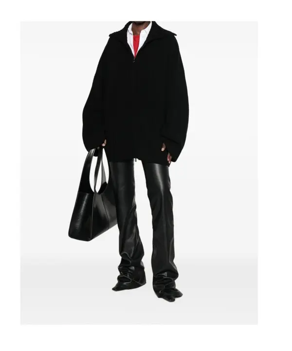 THE FRANKIE SHOP Ribbed-knit Zip-up Cardigan