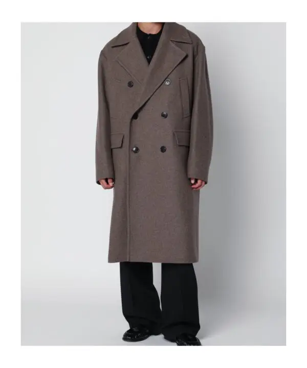 Dries Van Noten Double-breasted Wool Blend Coat